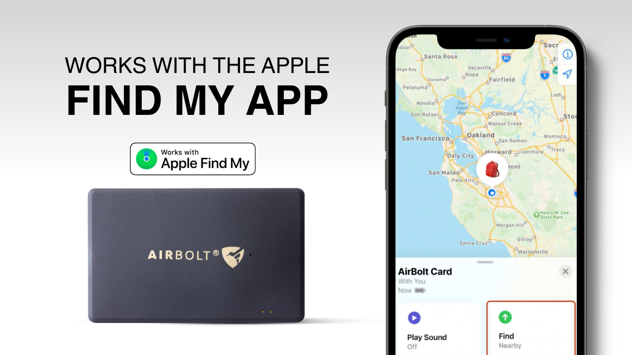 AirBolt Card Works with the Apple's Find My Network